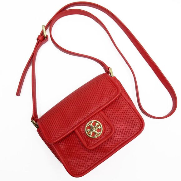 Tory Burch | Bags | Tory Burch Red Leather Shoulder Bag Preowned | Poshmark